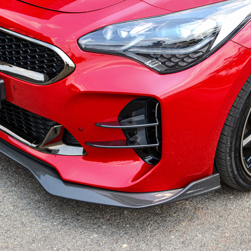 Kia Stinger Canards Front Bumper Devil's Claws V.2 [Carbon Fiber Wrapp ...