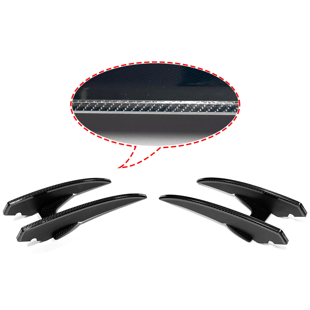 Kia Stinger Canards Front Bumper Devil's Claws V.2 [Carbon Fiber Wrapp ...