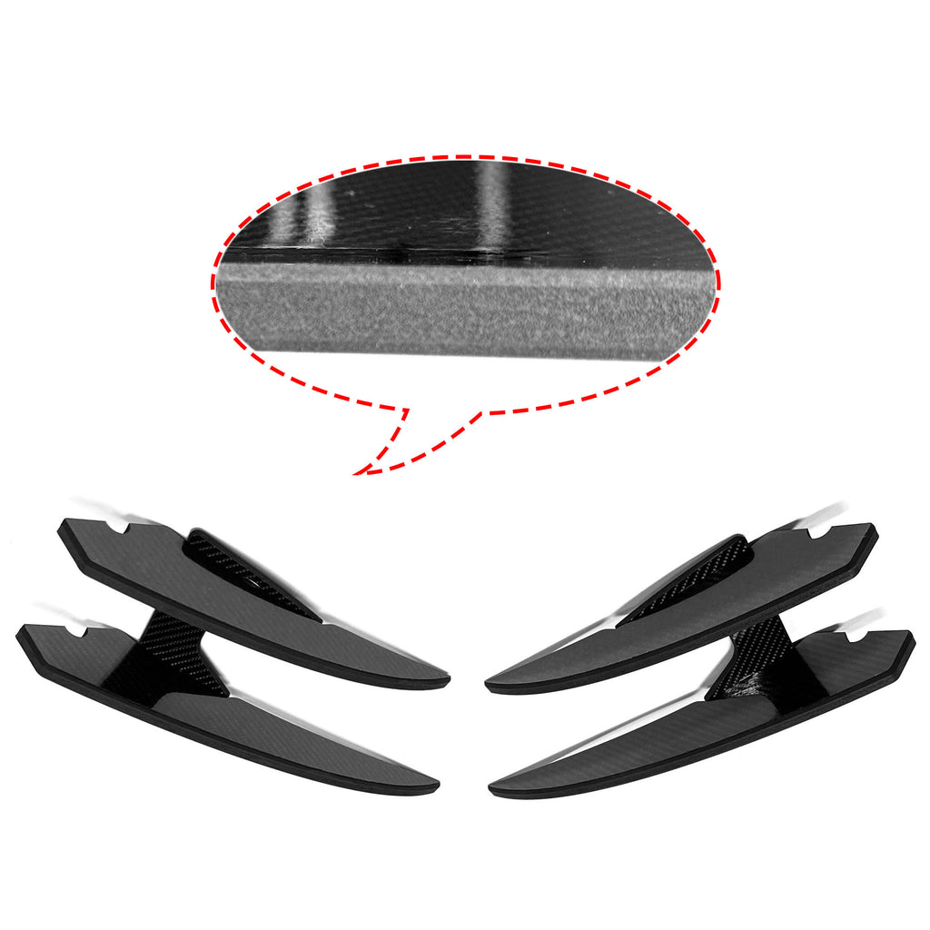 Kia Stinger Canards Front Bumper Devil's Claws V.2 [Partial Carbon Fib ...