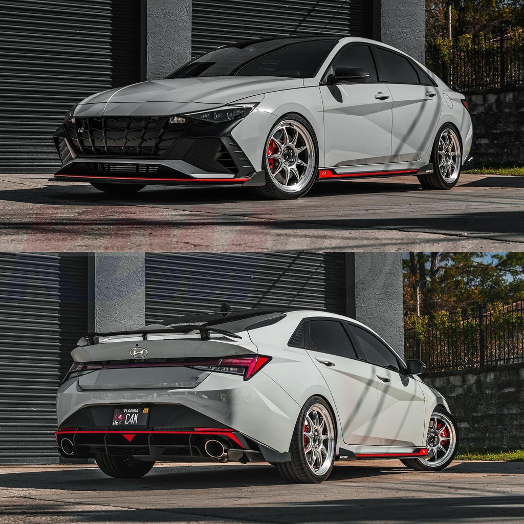 Hyundai Elantra N Lip Kit VELOCE Type N Full Aero Front Splitter Side ...