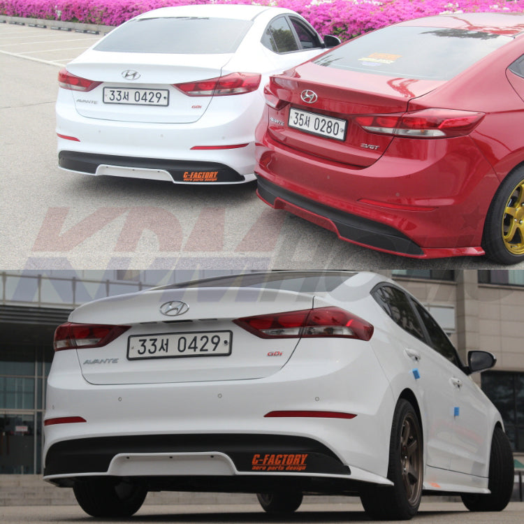 C-Factory Rear Diffuser Lip for Hyundai Elantra (Avante AD) 2017~2018 ...