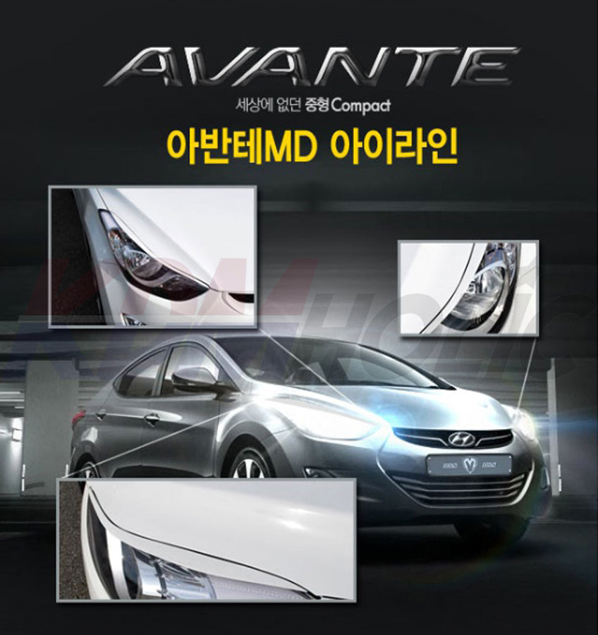 M&S Headlight Eyeline / Eyelid Set for Hyundai Elantra (Avante MD) 11 ...